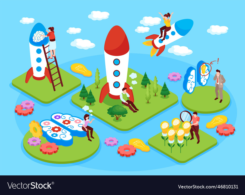 Creative thinking concept Royalty Free Vector Image