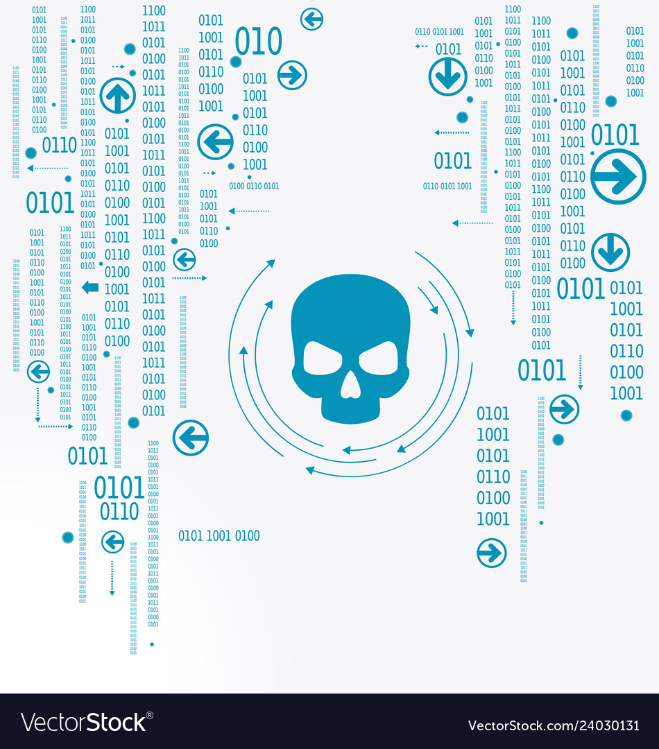 Cyber attack background Royalty Free Vector Image