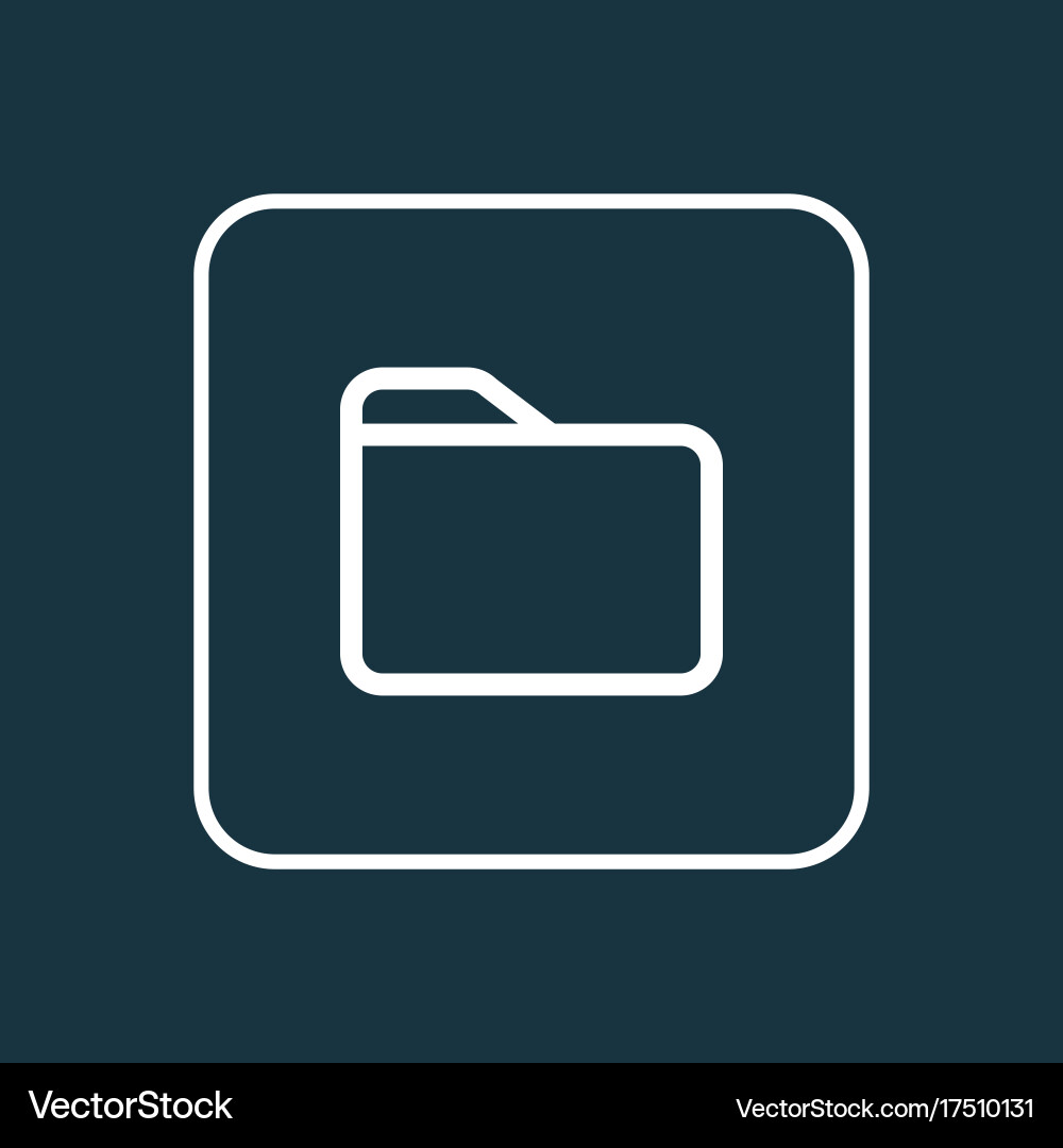 Dossier outline symbol premium quality isolated Vector Image