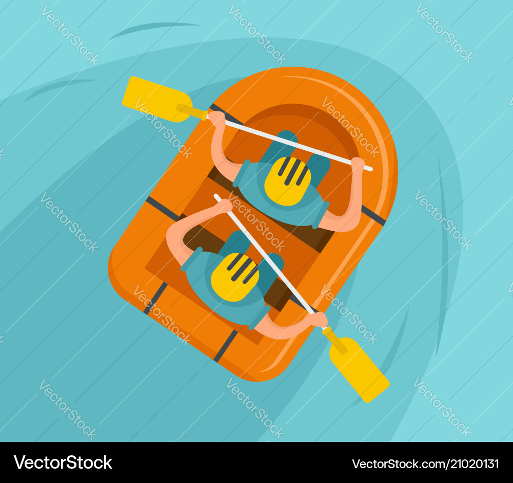 Double rafting background flat style Royalty Free Vector