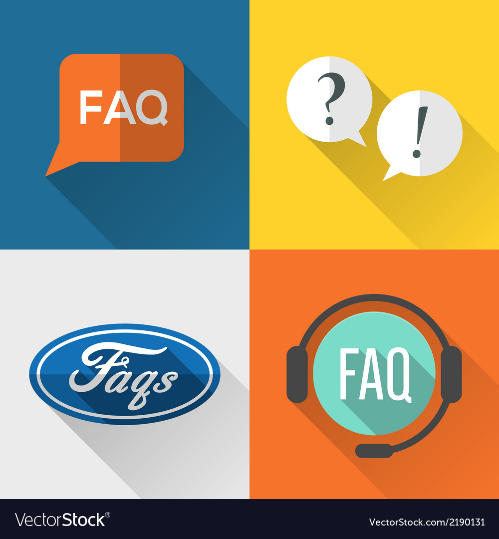 FAQ icons Royalty Free Vector Image - VectorStock