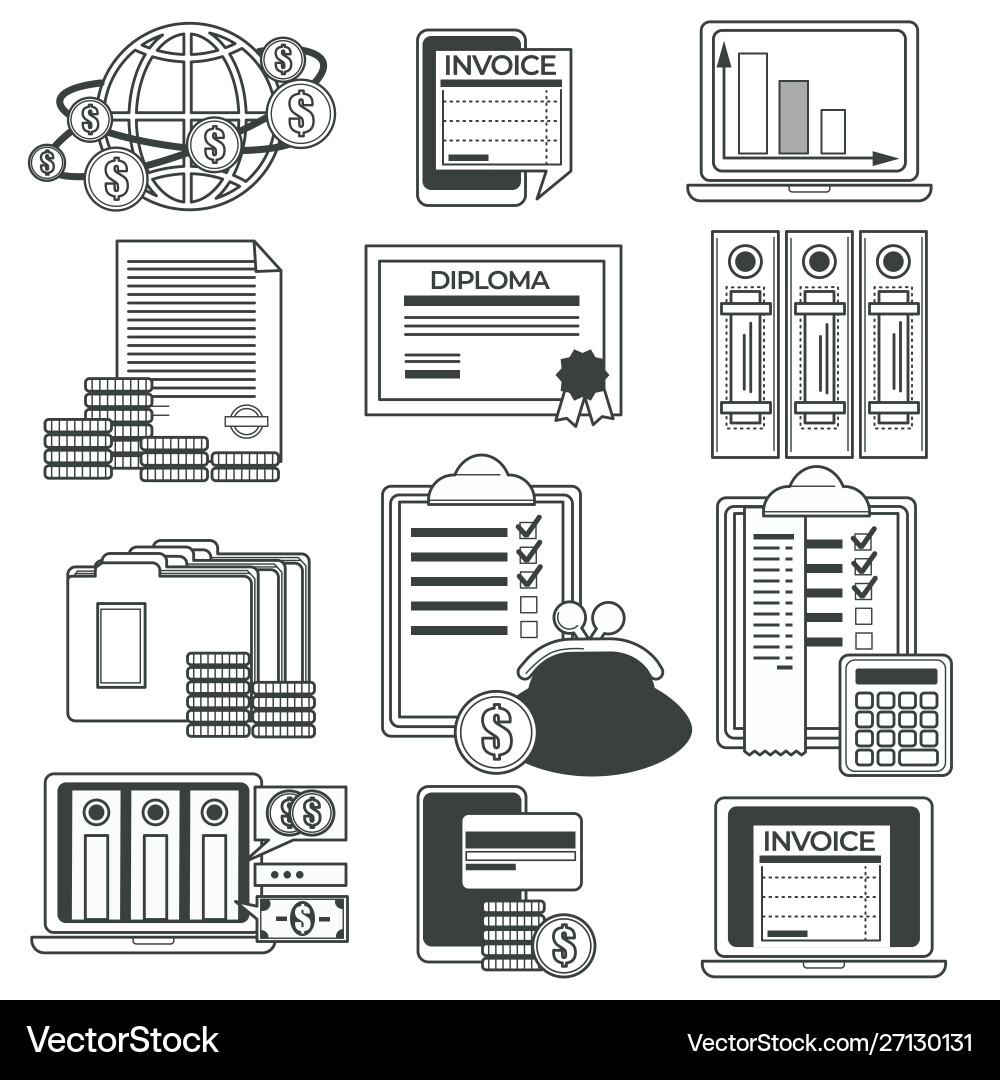 Finance and accounting financial report Royalty Free Vector
