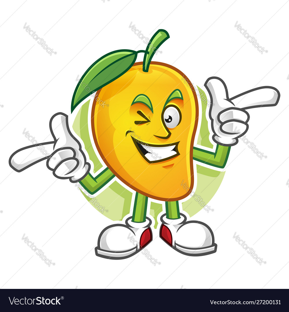 Funky mango character Royalty Free Vector Image