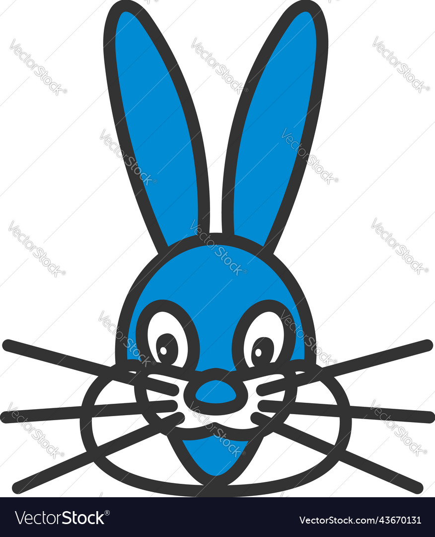 Hare puppet doll icon Royalty Free Vector Image