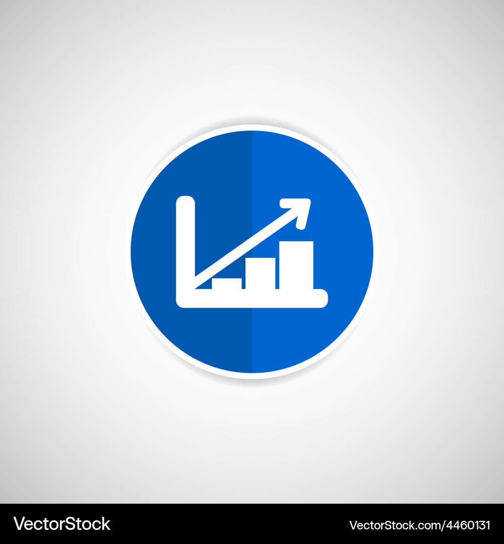 Infographic chart icon graph market business Vector Image