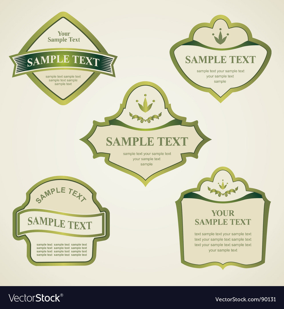 Labels Royalty Free Vector Image - VectorStock