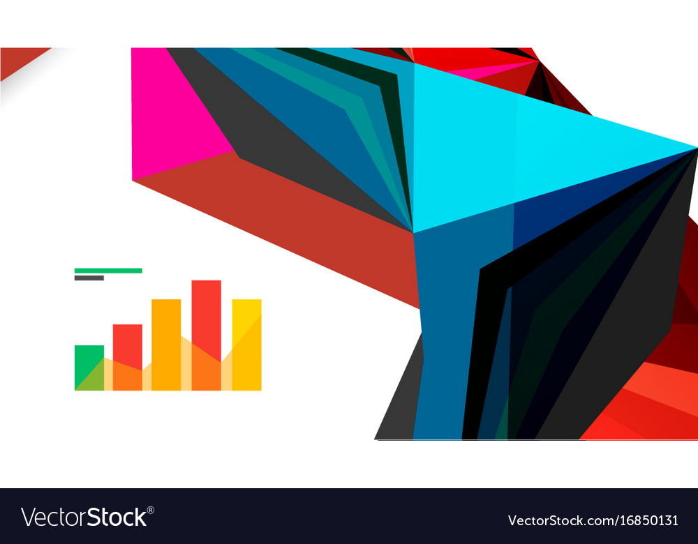 Modern triangle presentation template Royalty Free Vector