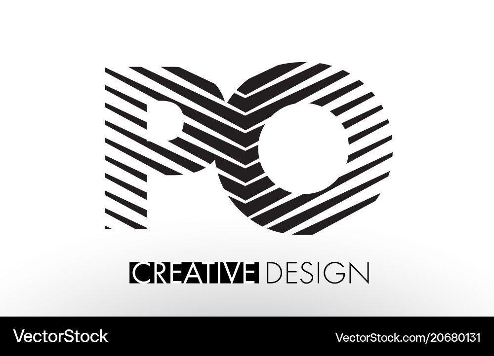 Po p o lines letter design with creative elegant Vector Image