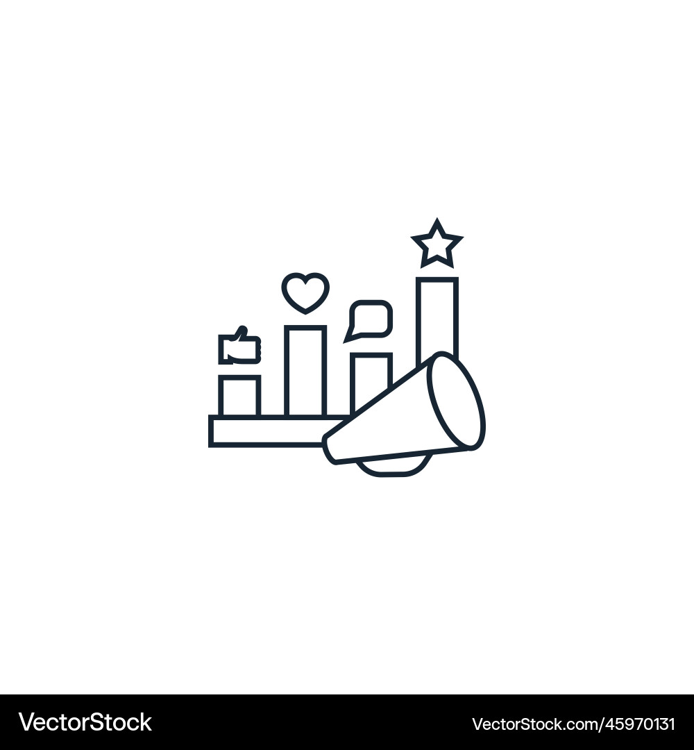 Social media campaign creative icon from social Vector Image