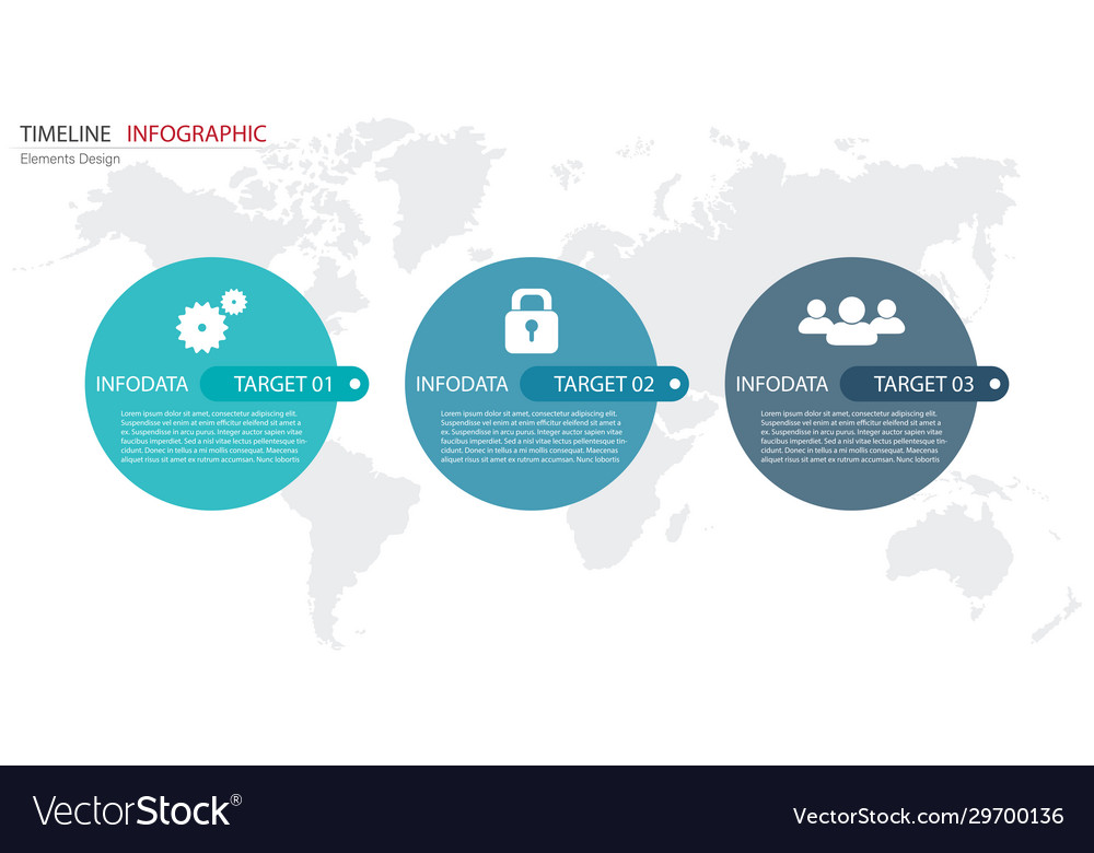 Abstract element infographics timeline bundle Vector Image