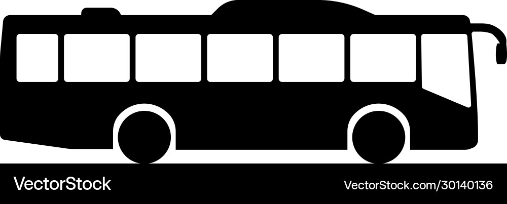 Bus side sign icon public transport symbol Vector Image