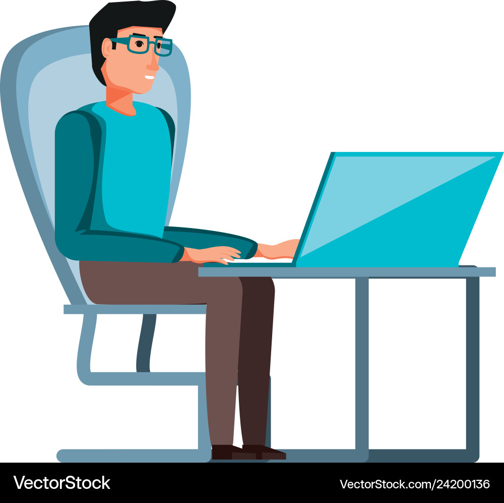 Business man in the office Royalty Free Vector Image