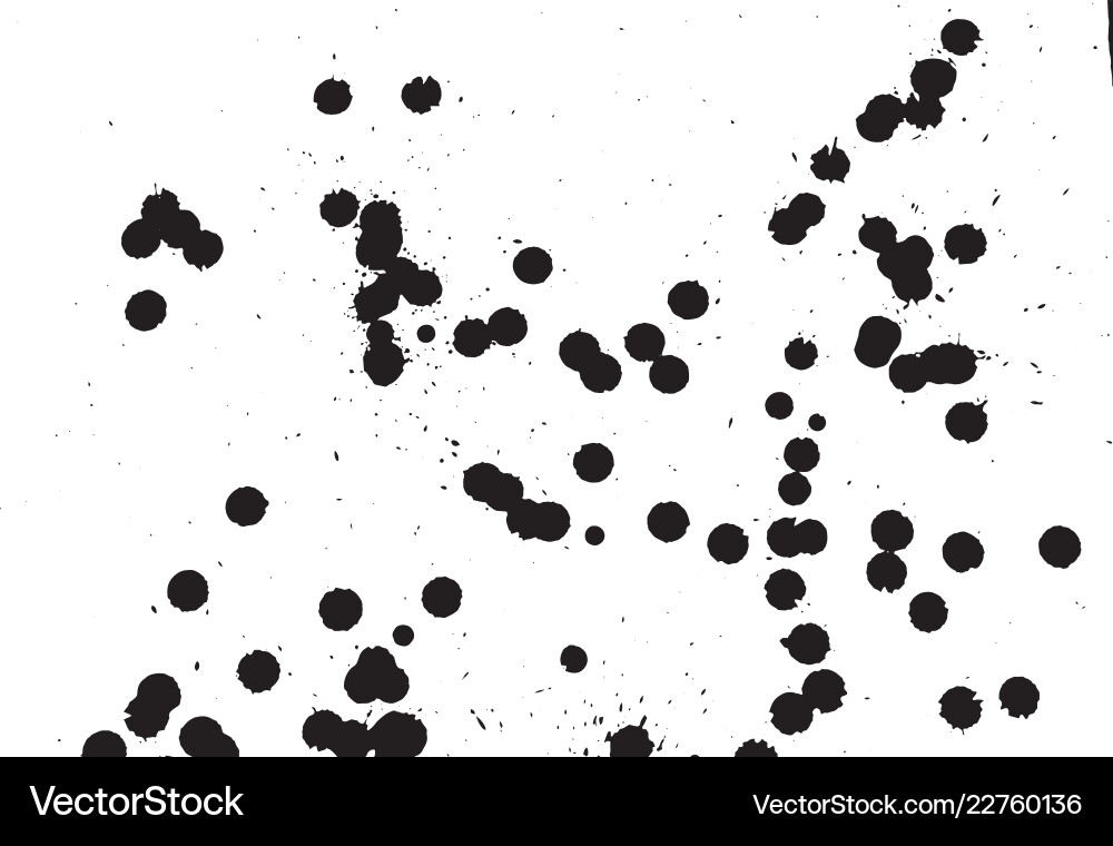 Ink grunge drops texture black hand drawn Vector Image