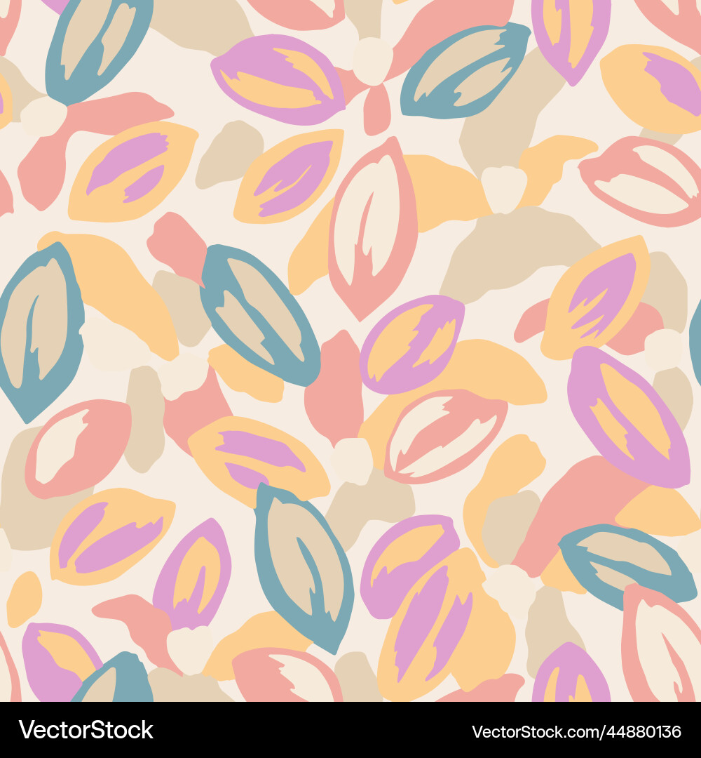 Leaf nature themed seamless pattern Royalty Free Vector