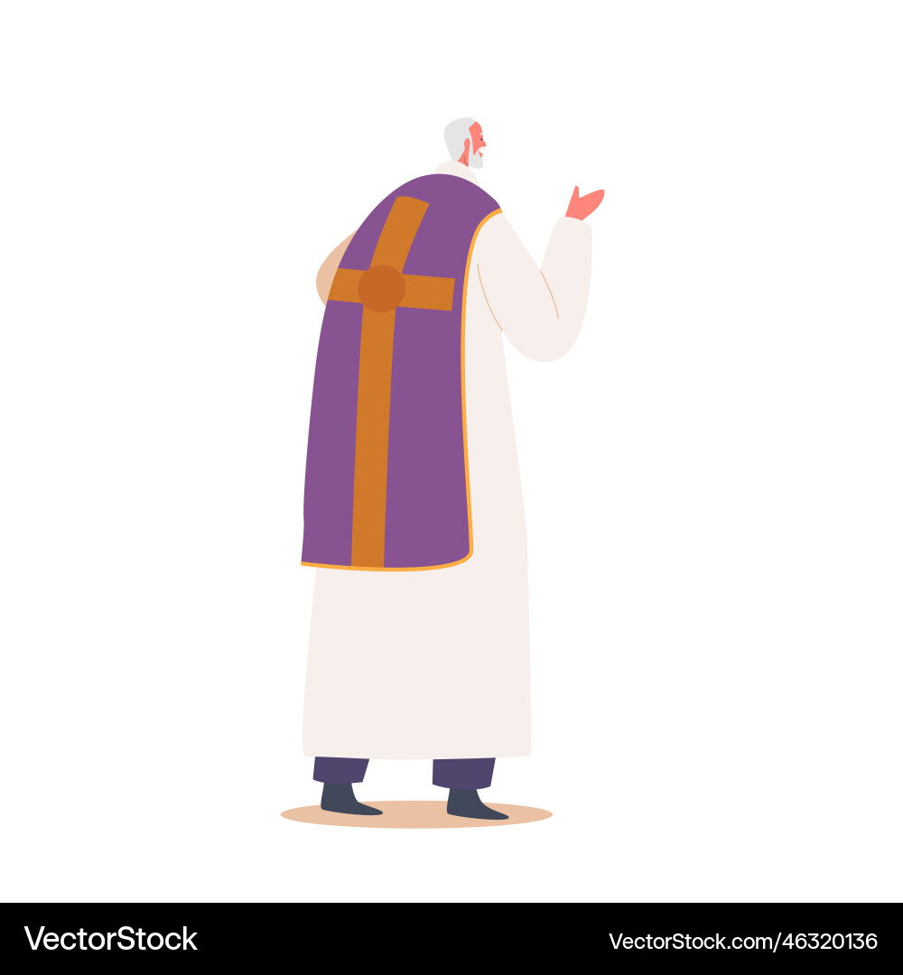 Priest character spiritual leader and guide Vector Image