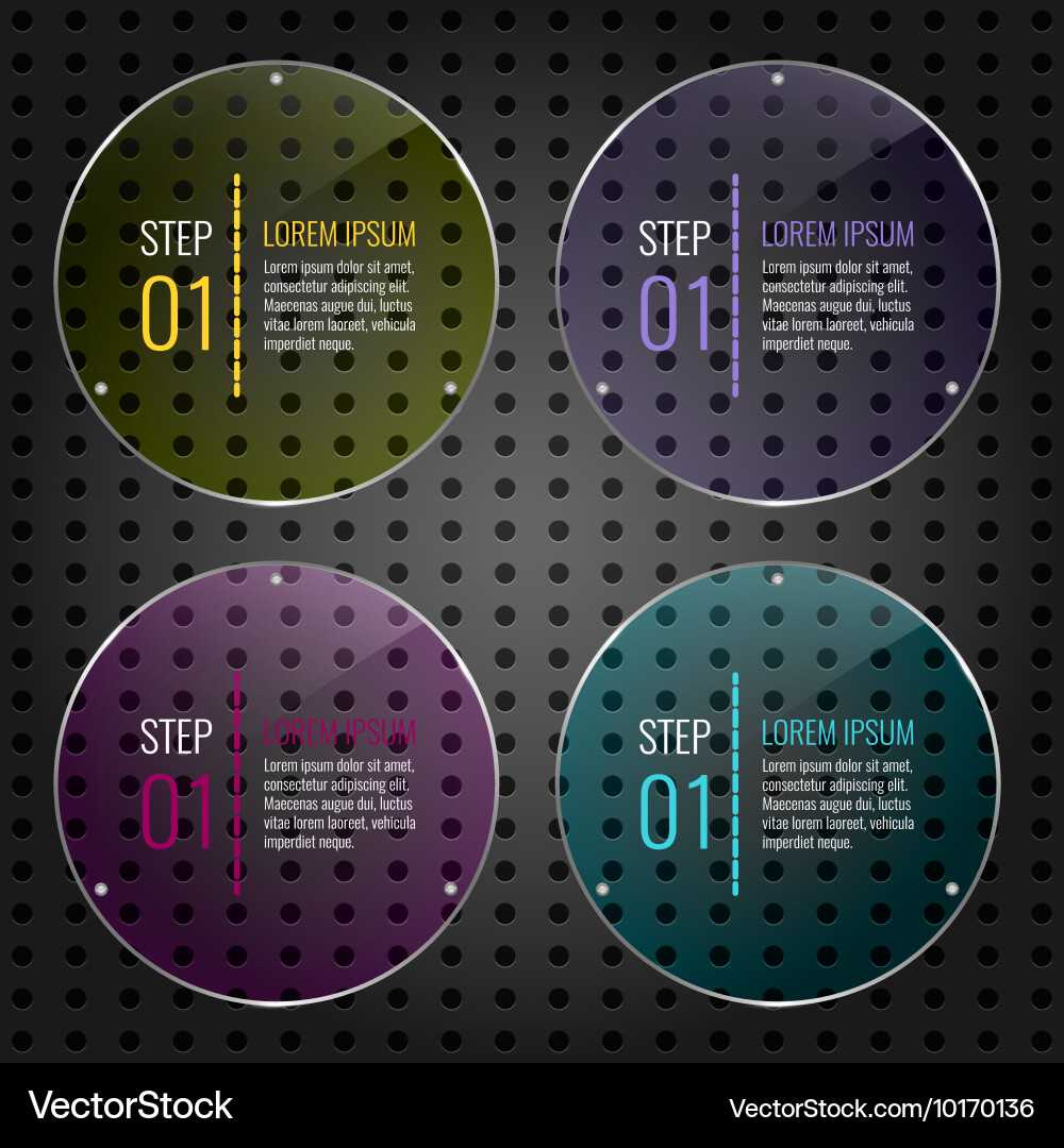 Set of colored glass panels Royalty Free Vector Image