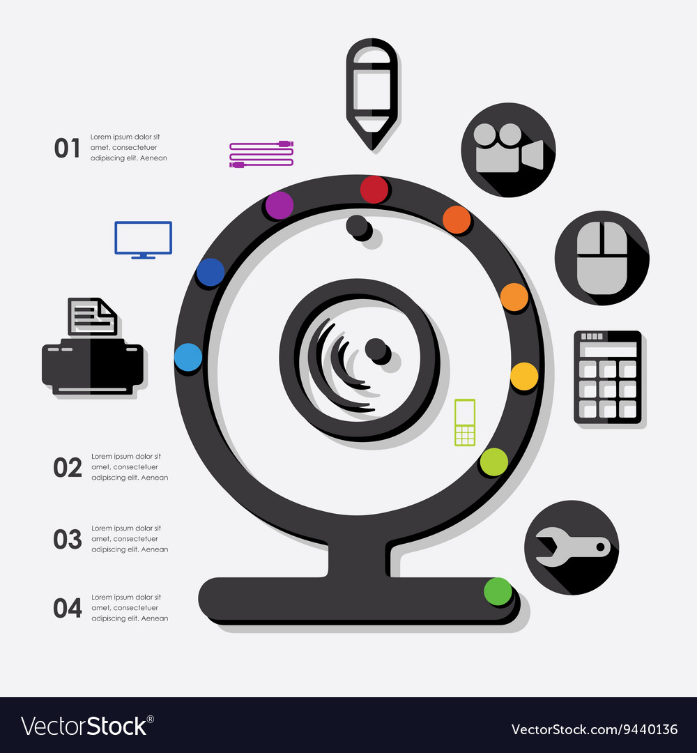 Technology infographic Royalty Free Vector Image