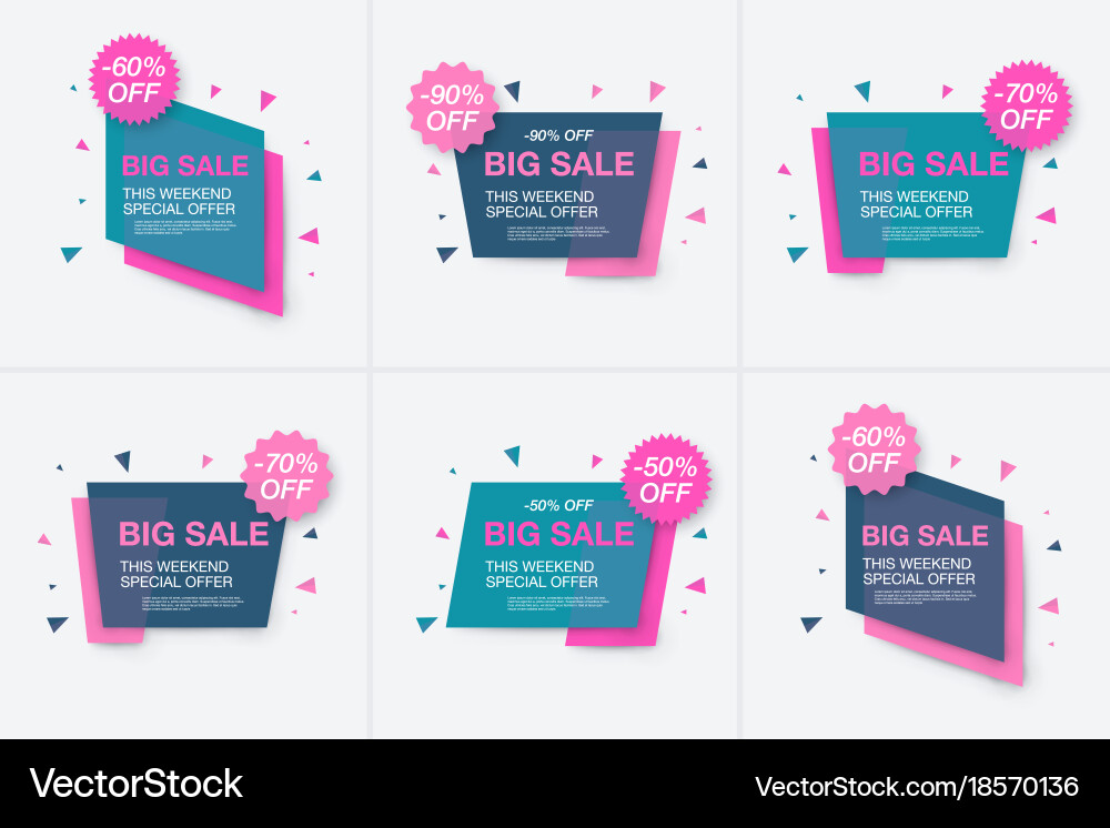 Weekend sale banner special offer Royalty Free Vector Image
