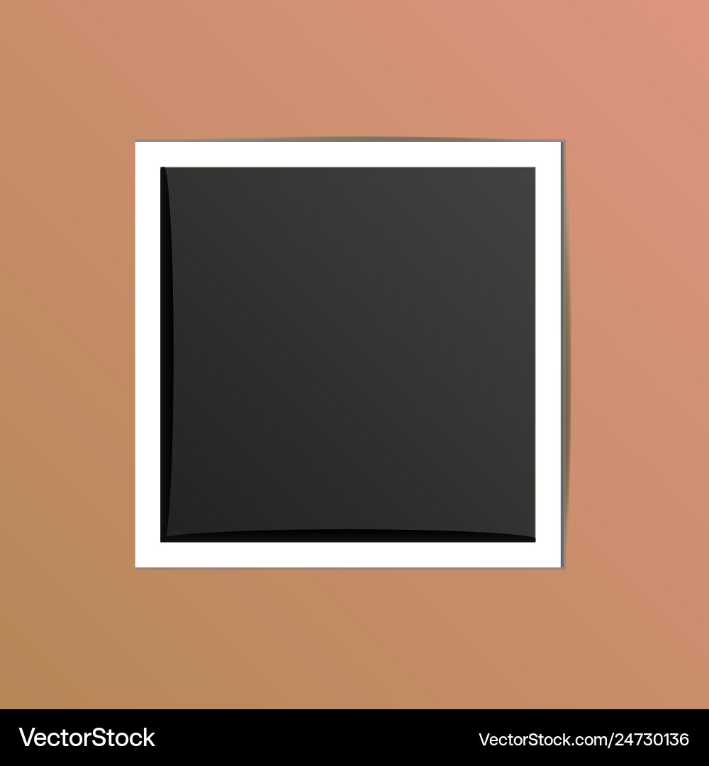 White photo frame isolated in vintage style Vector Image