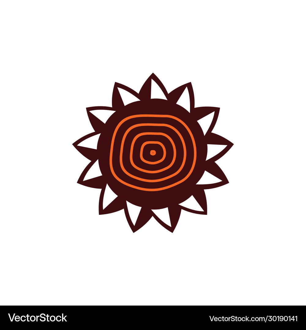 Aboriginal art logo design Royalty Free Vector Image
