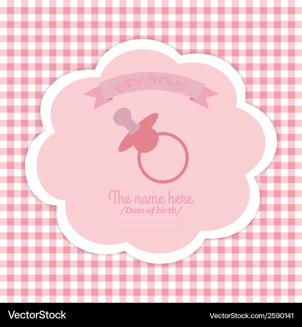 Abstract baby shower label on a special background