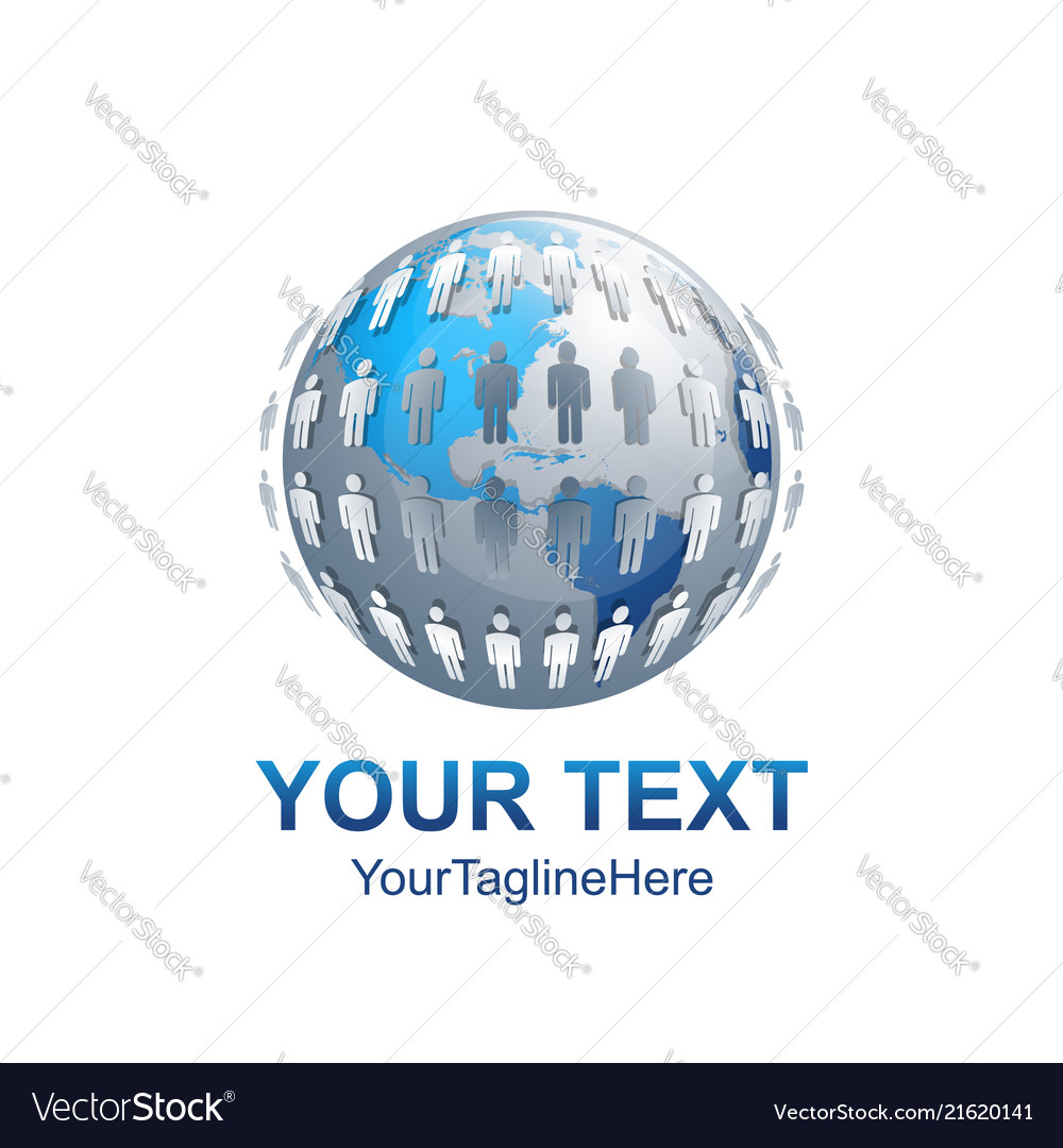 Digital sphere abstract logo design template Vector Image
