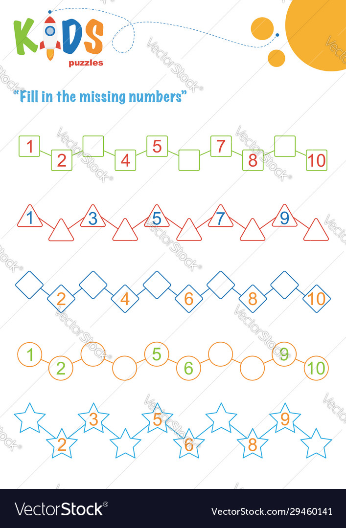 Missing Numbers Worksheet - Worksheets For Kindergarten Missing Numbers Worksheet - Worksheets For Kindergarten