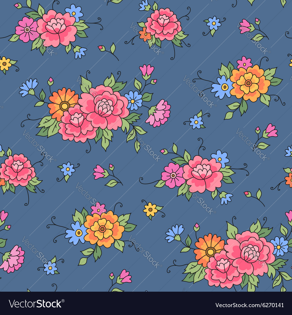 Floral pattern grey Royalty Free Vector Image - VectorStock