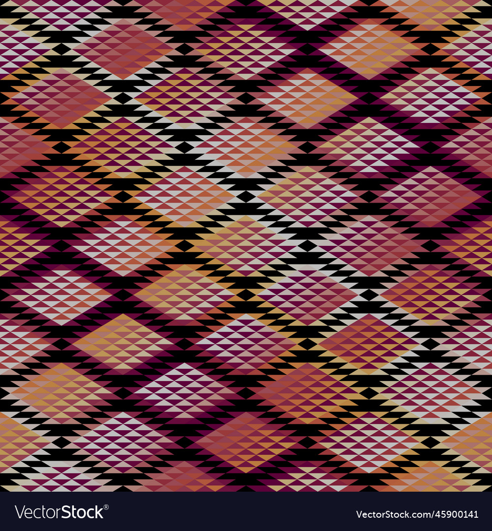 Geometric Abstract Triangles Pattern Seamless Vector Image