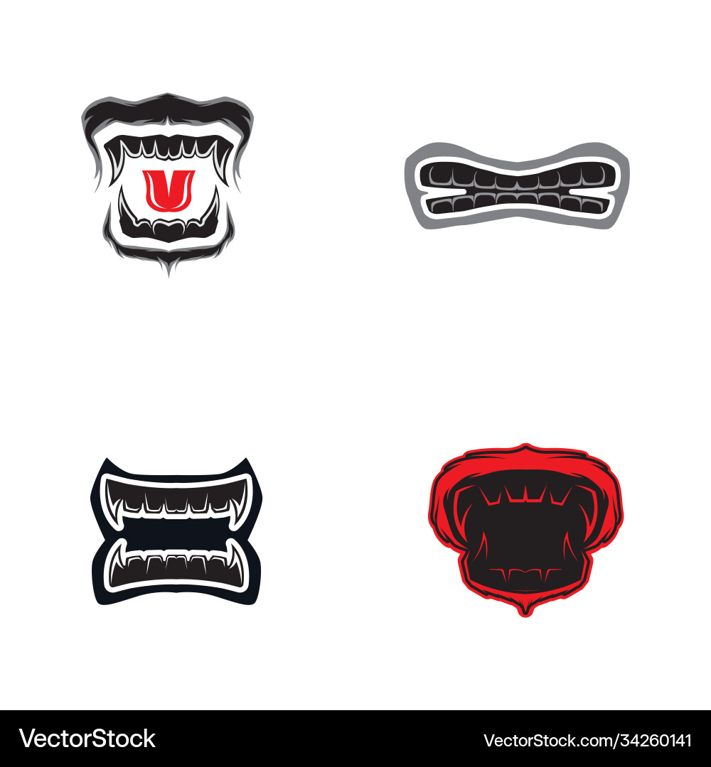 Mouth angry logo and symbol template icon Vector Image