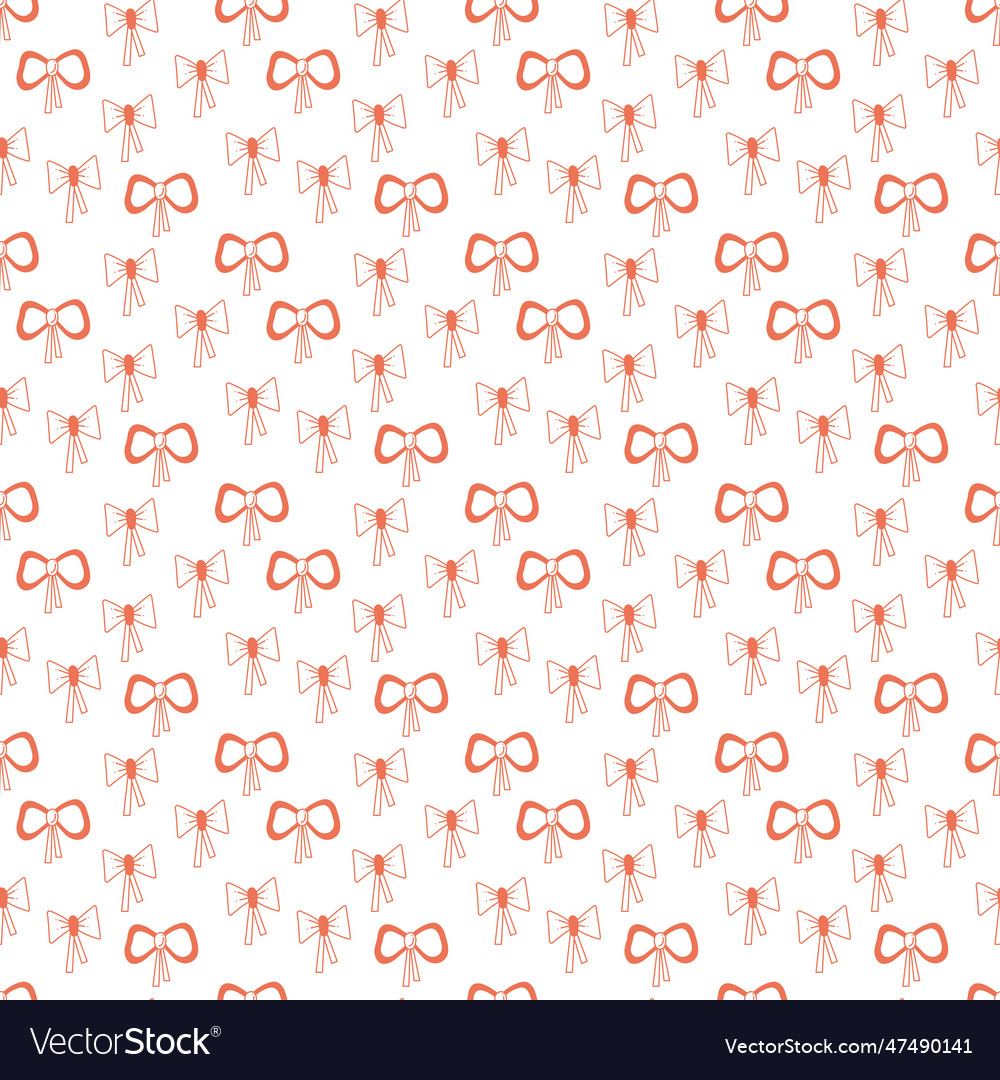 Seamless pattern with two bow on white Royalty Free Vector