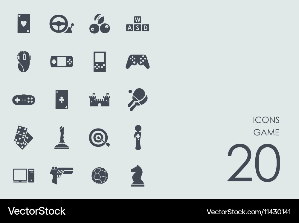Set of gaming icons Royalty Free Vector Image - VectorStock