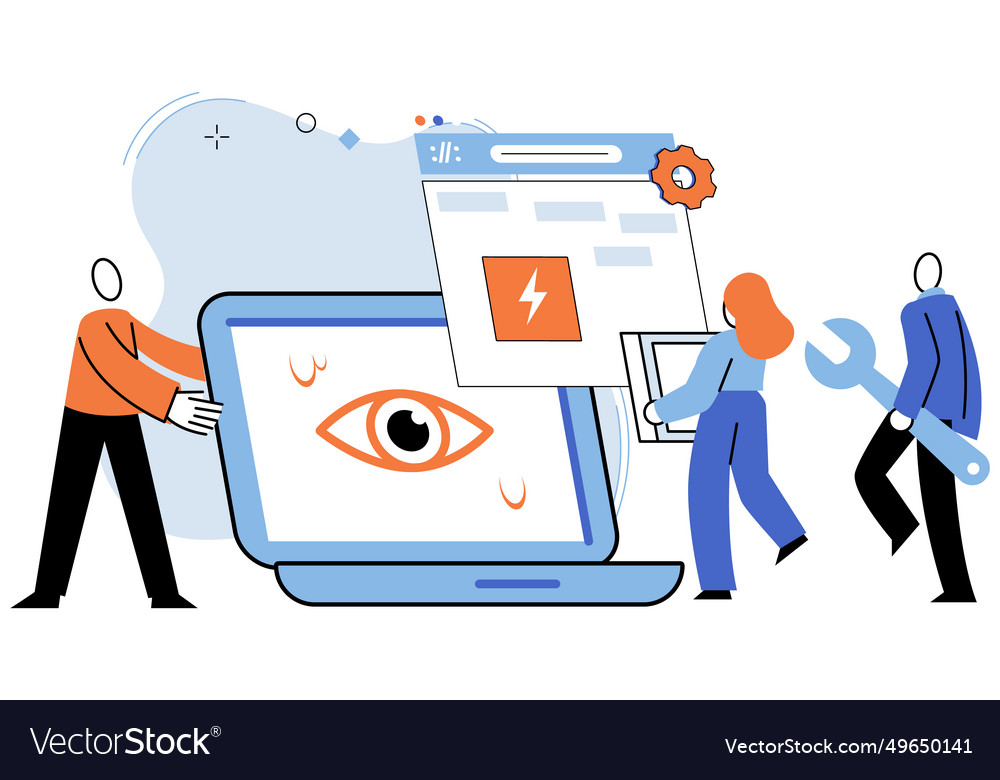 Technical support technological advancements Vector Image