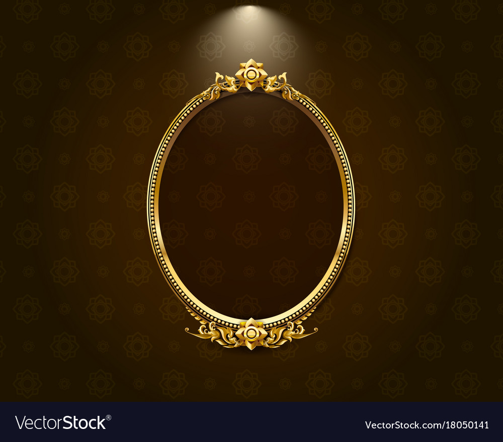 Thai art frame border pattern Royalty Free Vector Image