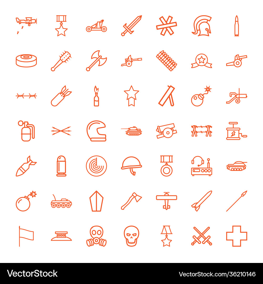 49 war icons Royalty Free Vector Image - VectorStock