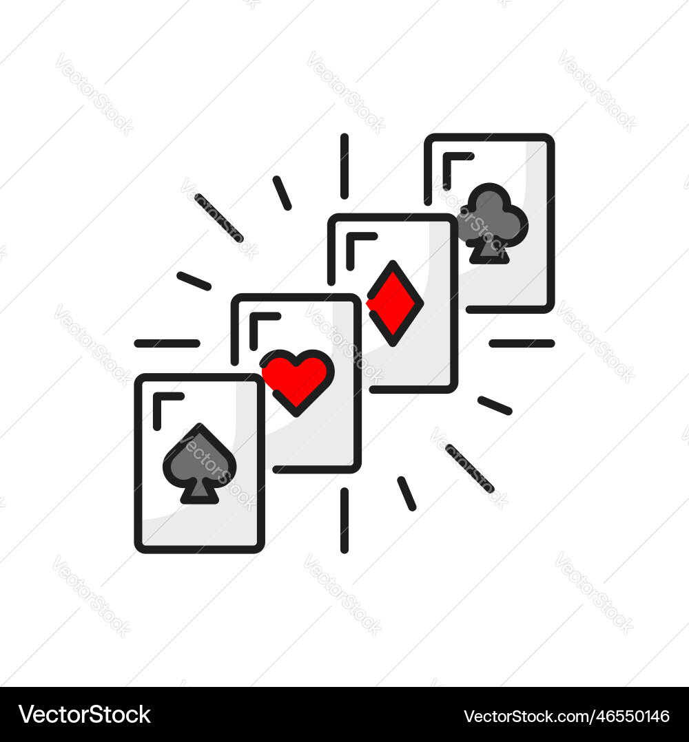 Ace card suit icon playing card symbol Royalty Free Vector