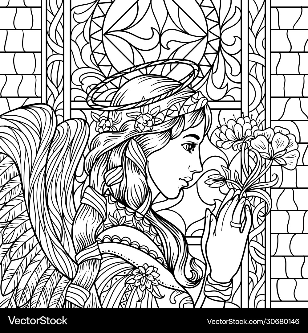 Beautiful angel girl Royalty Free Vector Image