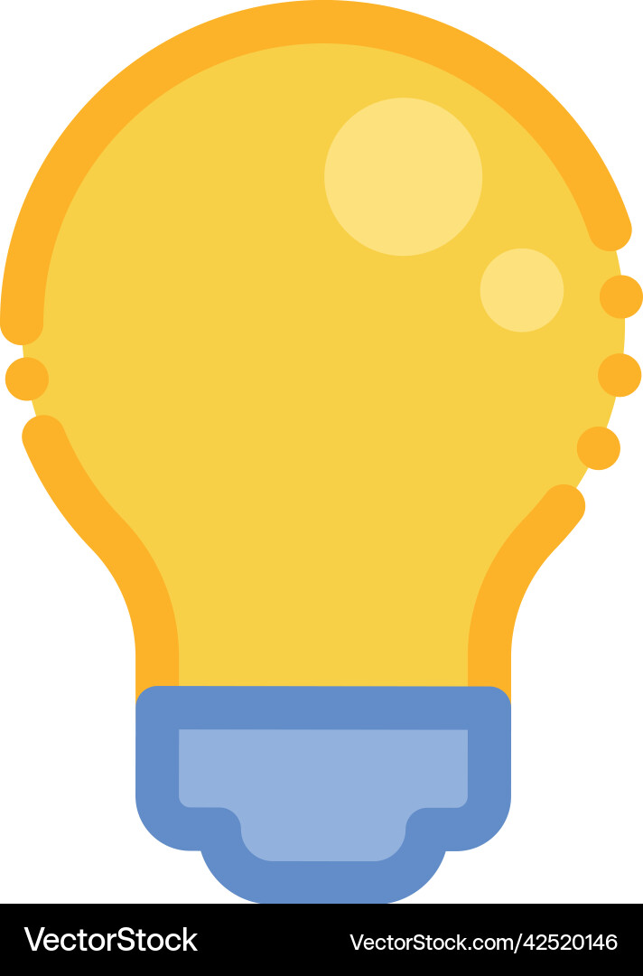 Bulb light idea Royalty Free Vector Image - VectorStock
