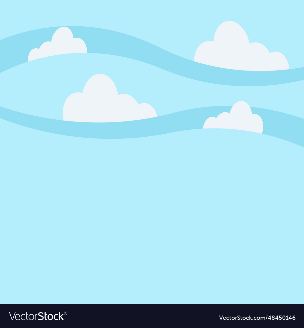 Clouds frame flat semicircular template Royalty Free Vector