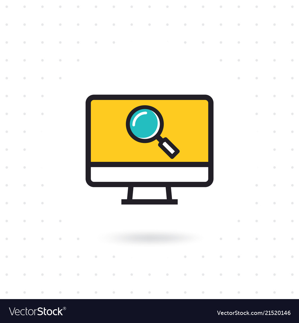 Computer screen icon Royalty Free Vector Image