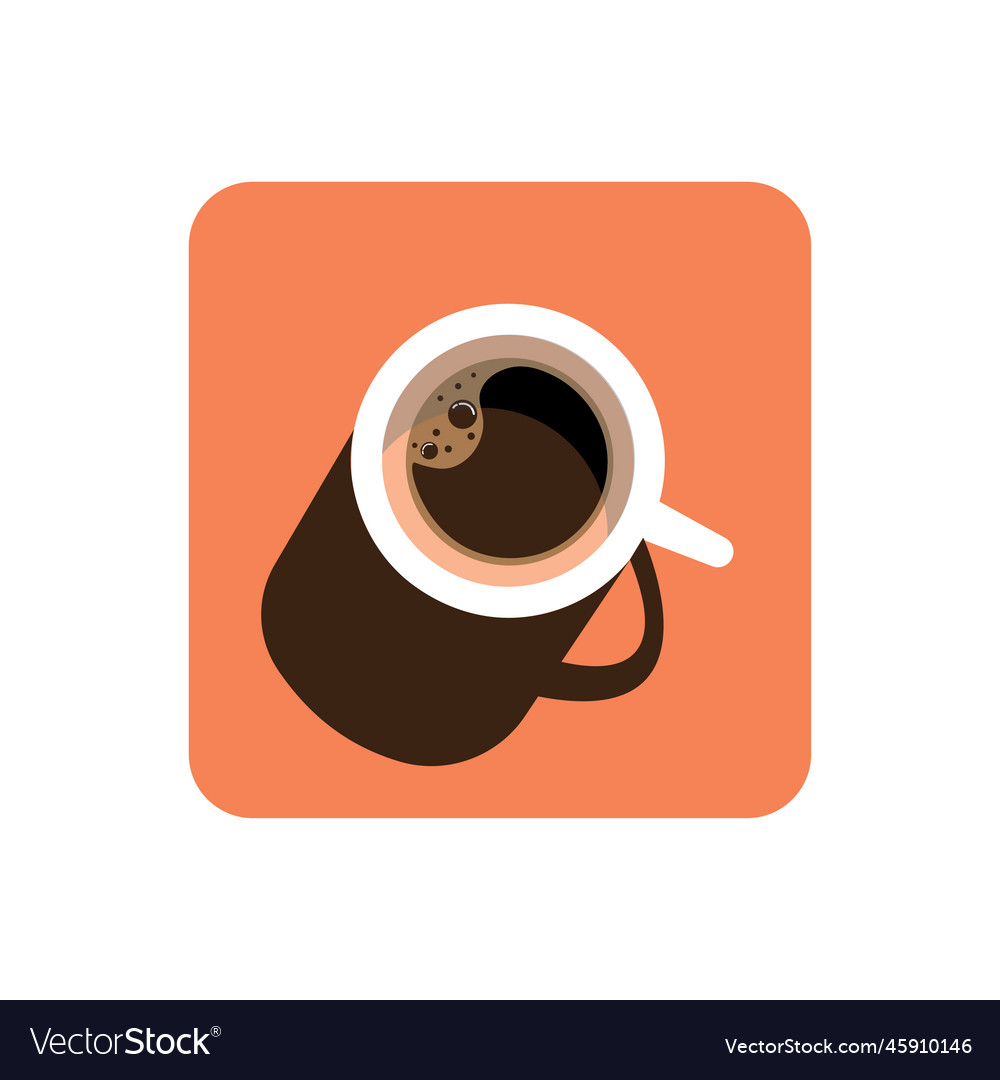 Cup of coffee drink design template color Vector Image