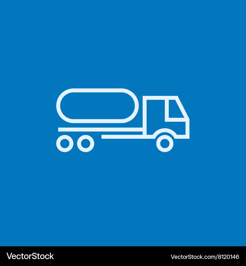 Fuel truck line icon Royalty Free Vector Image