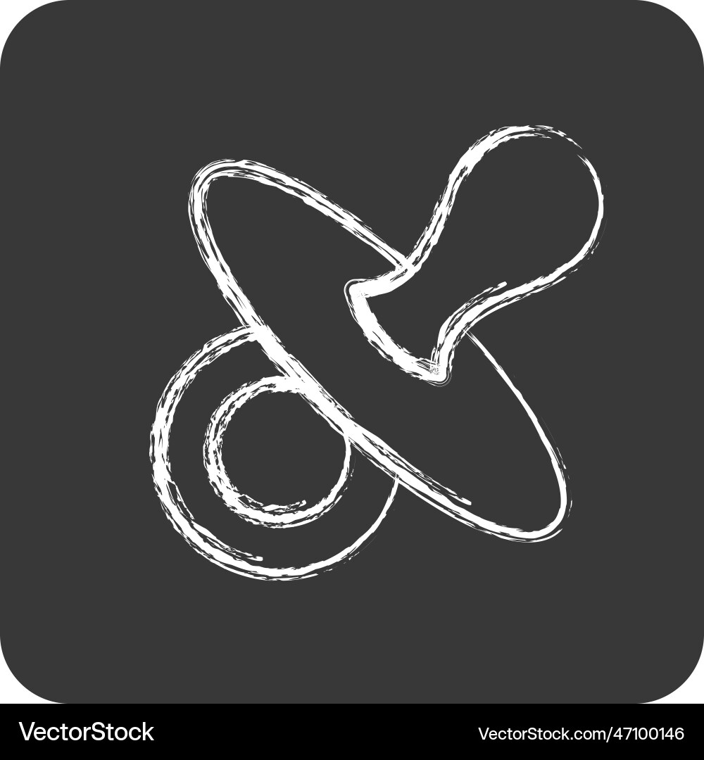 Icon dummy teat suitable for kids symbol chalk Vector Image