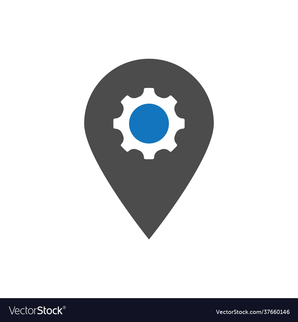 Location setting icon Royalty Free Vector Image