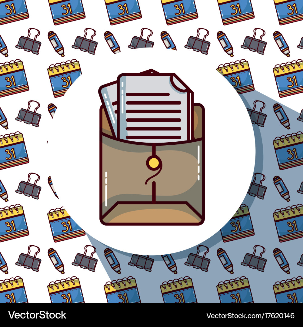 Office icon element to information report Vector Image