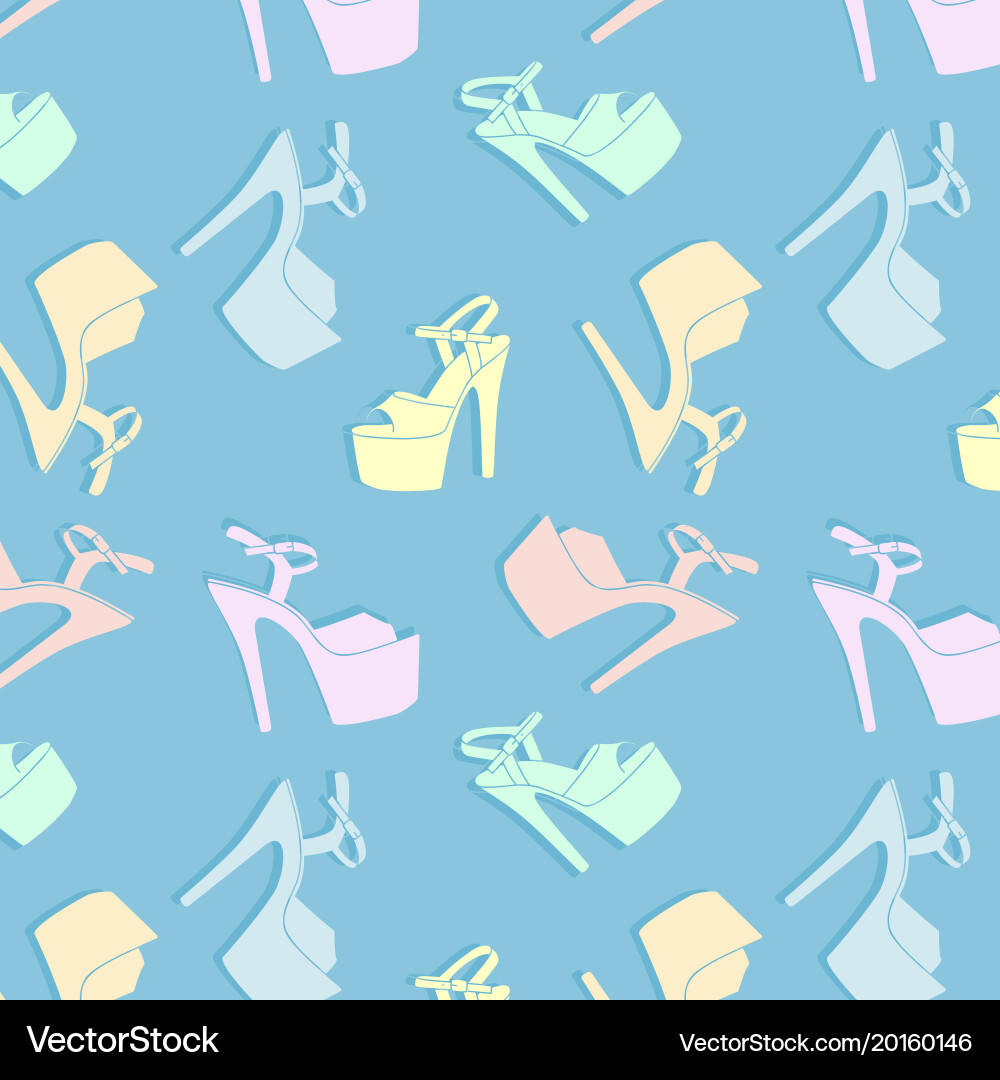 Pole dance shoes exotic pattern Royalty Free Vector Image