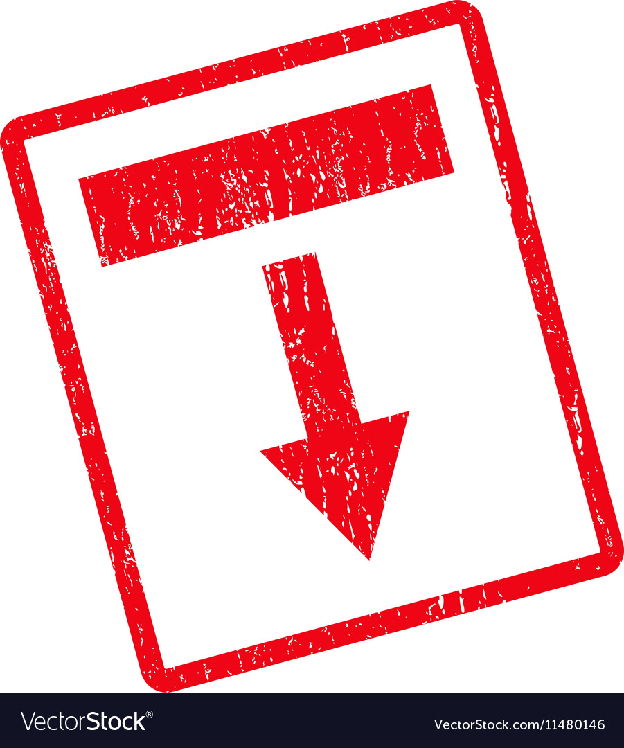 Pull down icon rubber stamp Royalty Free Vector Image