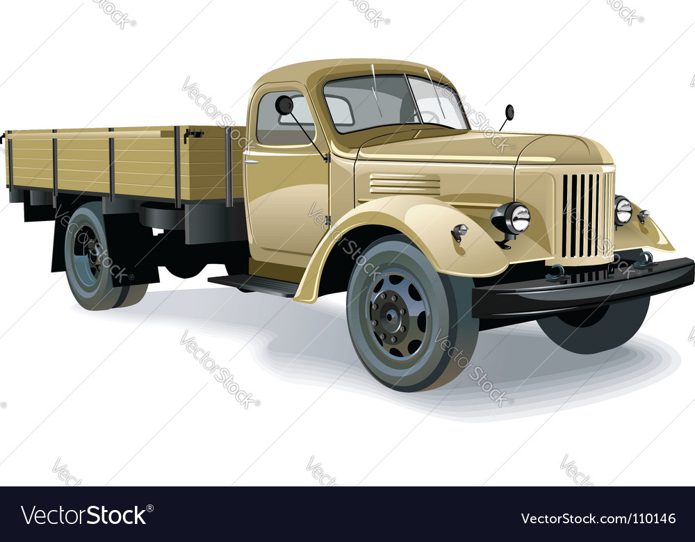 Retro lorry Royalty Free Vector Image - VectorStock