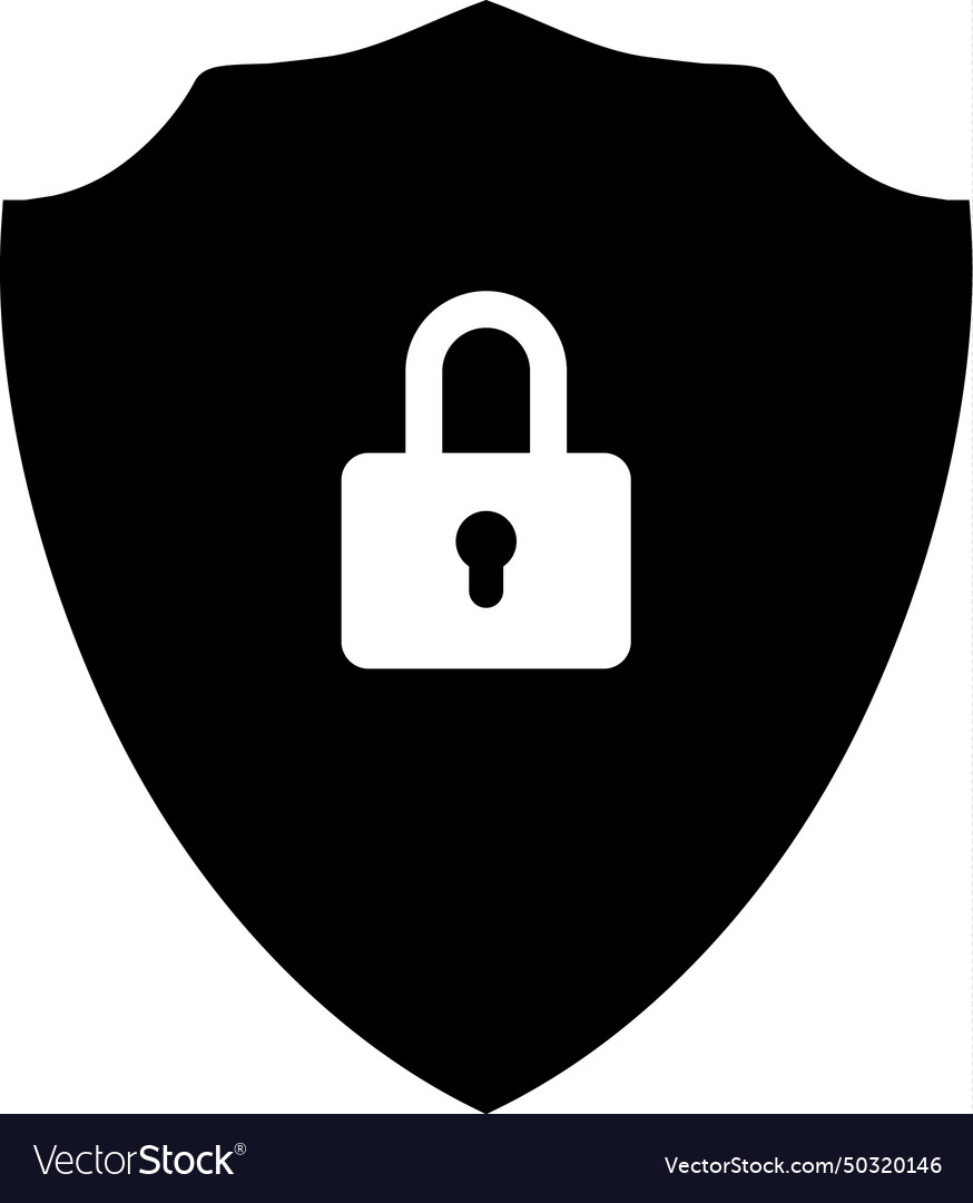 Shield lock Royalty Free Vector Image - VectorStock