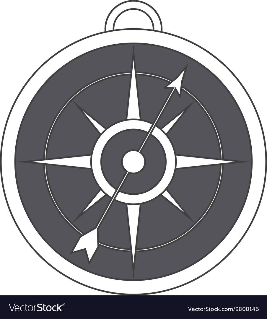 Simple compass icon Royalty Free Vector Image - VectorStock